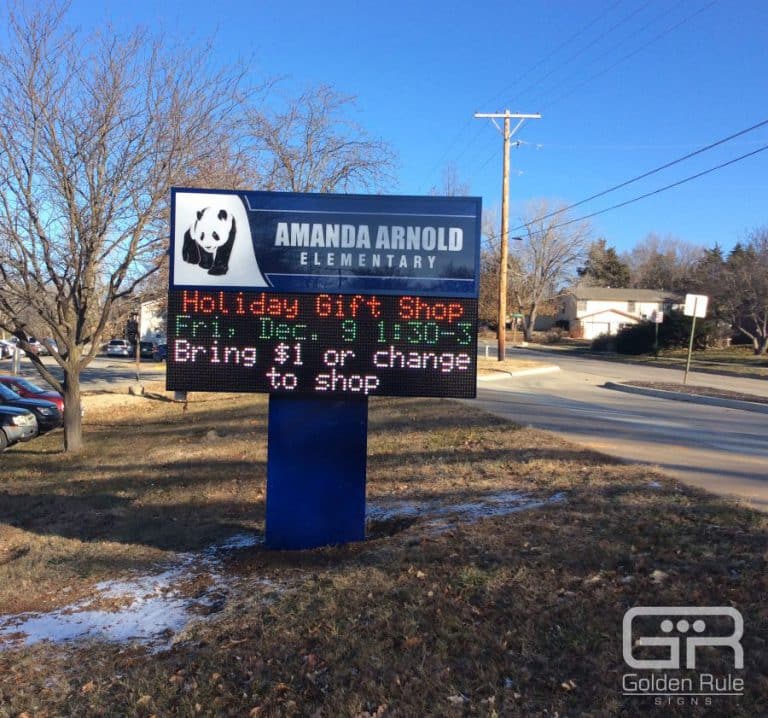 School Marquee Signs | LED School Signs | Golden Rule Signs